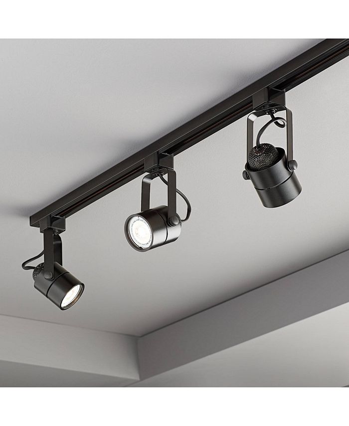 Pro Track Layna 3-Head LED Ceiling or Wall Track Light Fixture Kit ...