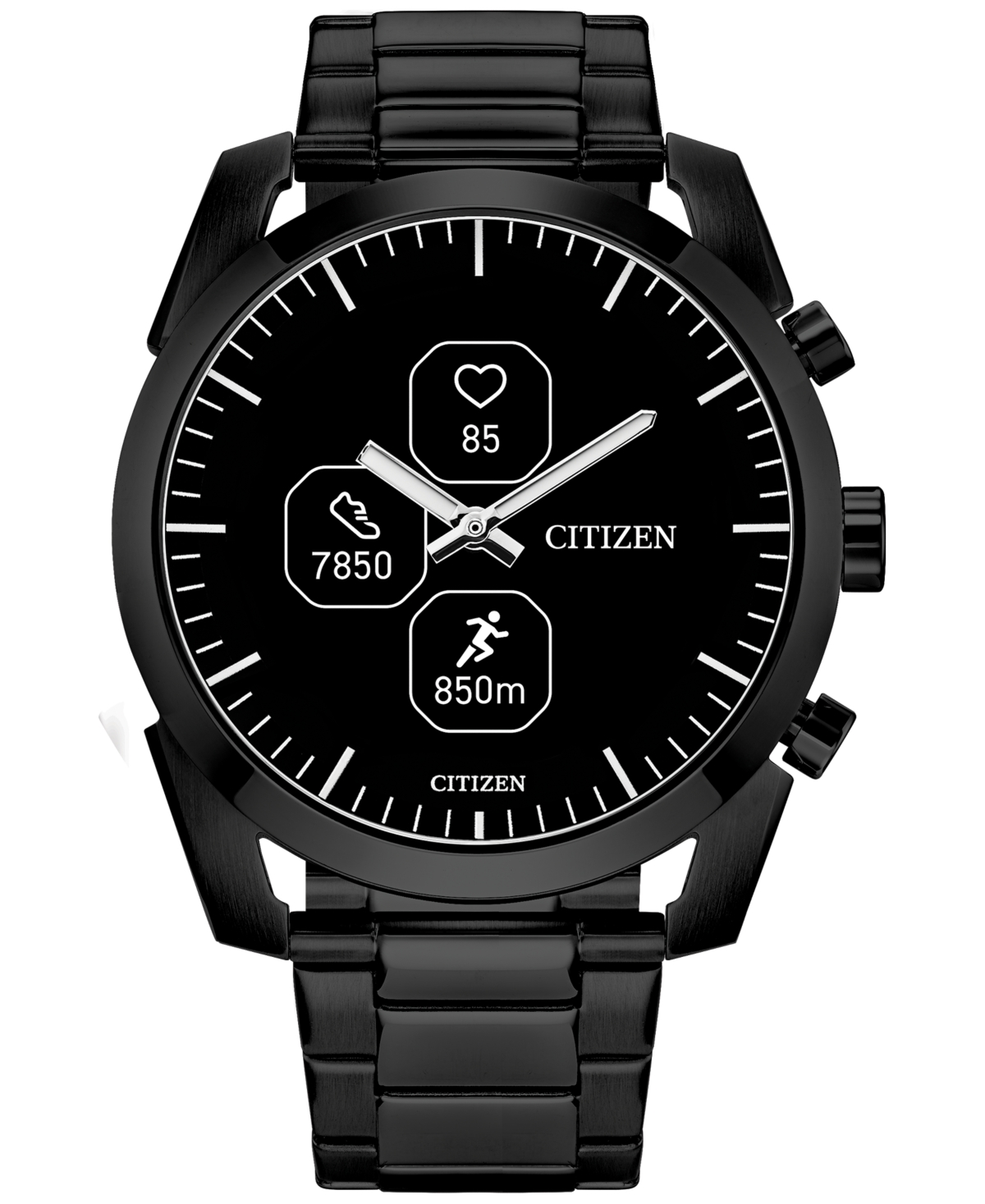 Click here for Citizen Mens Cz Smart Hybrid Sport Black-Tone Stai... prices