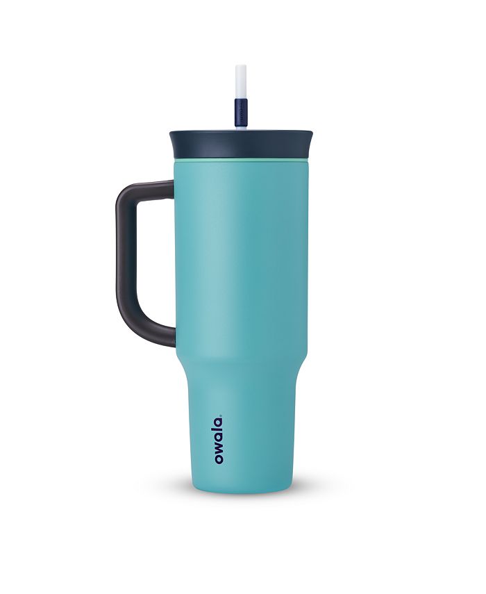 Owala Stainless Steel Travel Tumbler with Straw and Handle, 40 oz - Macy's