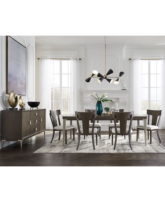Drew & Jonathan Home Boulevard 7pc Dining Set (Leg Table + 6 Wood Back ...