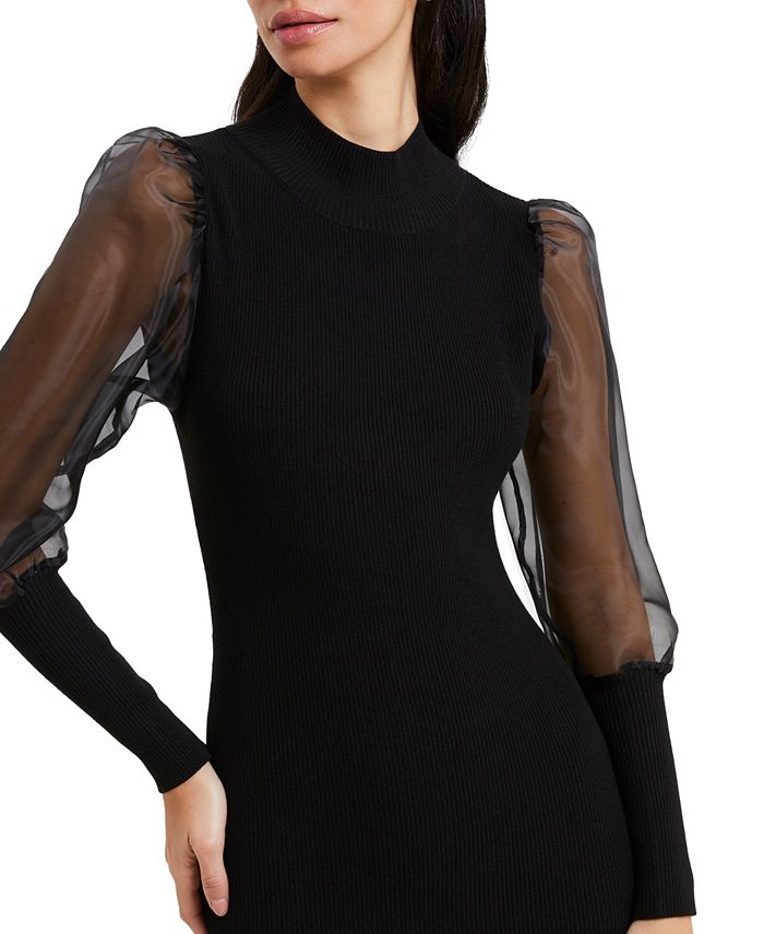 French Connection Women's Krista Organza-Sleeve Dress - Macy's
