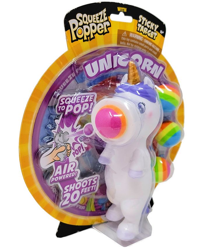Hog Wild Unicorn Squeeze Popper with Sticky Target - Macy's