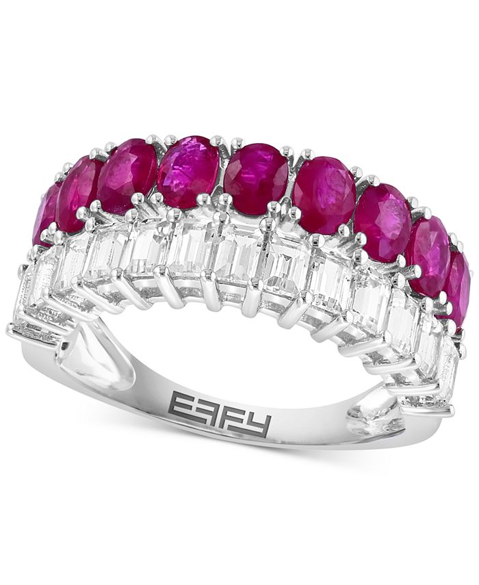 EFFY Collection EFFY® Ruby (1-1/2 ct. t.w.) & White Sapphire (1 ct. t.w ...