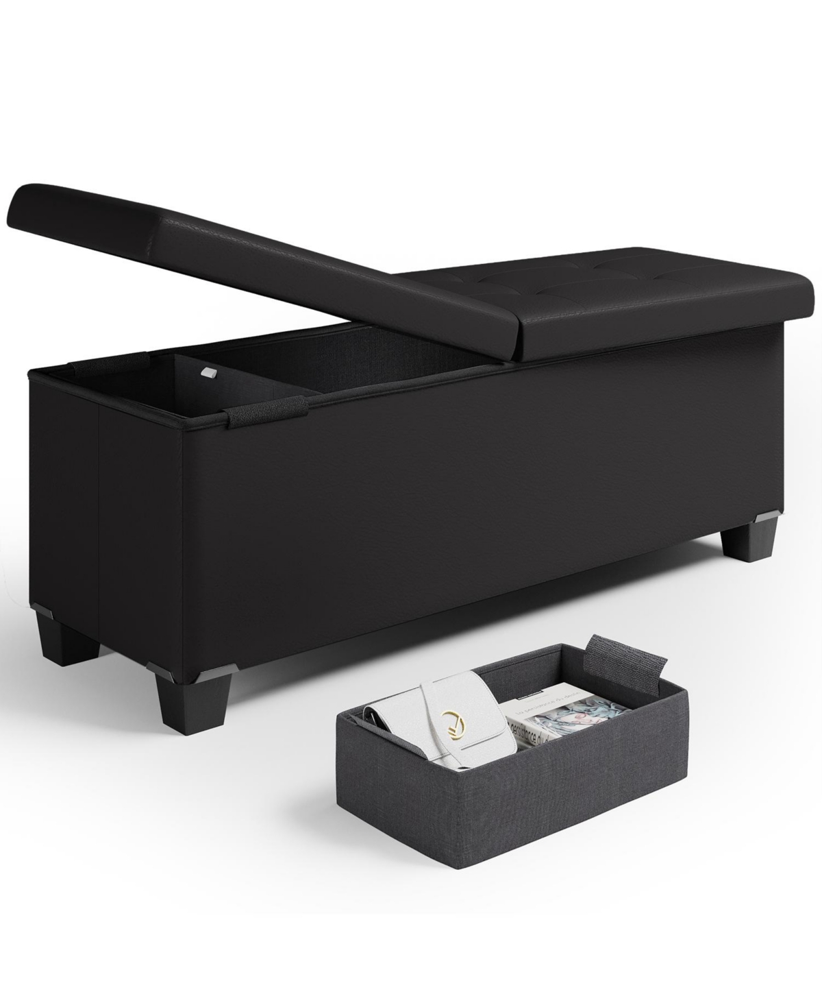 Click here for Nestl 43 Inch Ottoman Storage Bench with Storage B... prices