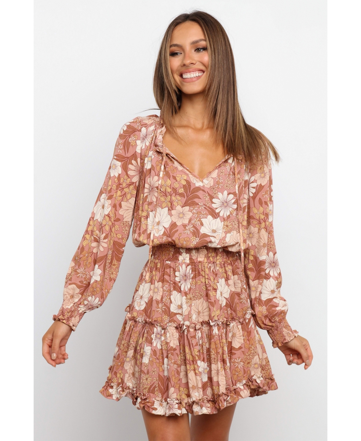 Click here for Petal and Pup Womens Kealan Dress - Brown prices