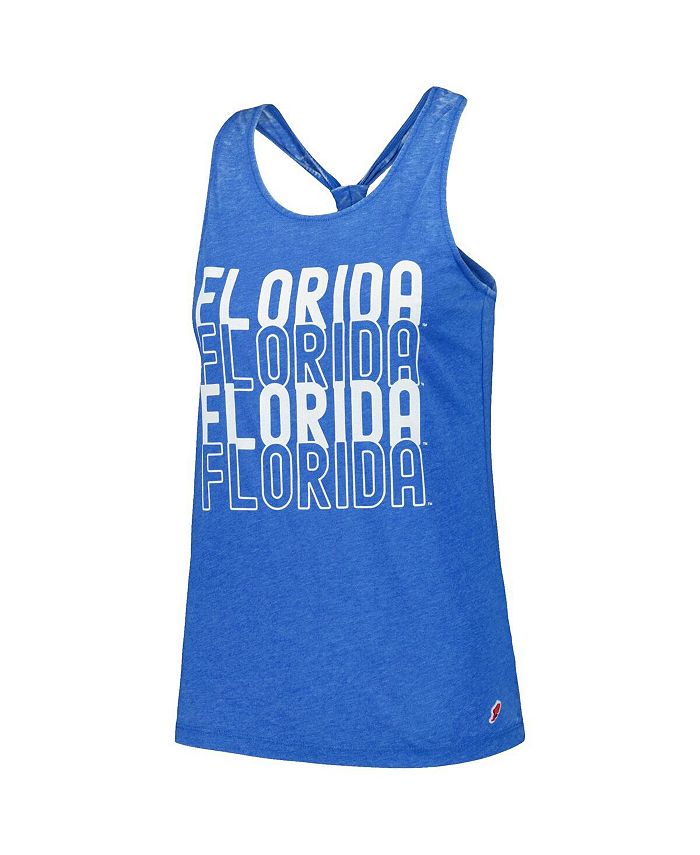 League Collegiate Wear Women's Royal Florida Gators Stacked Name ...