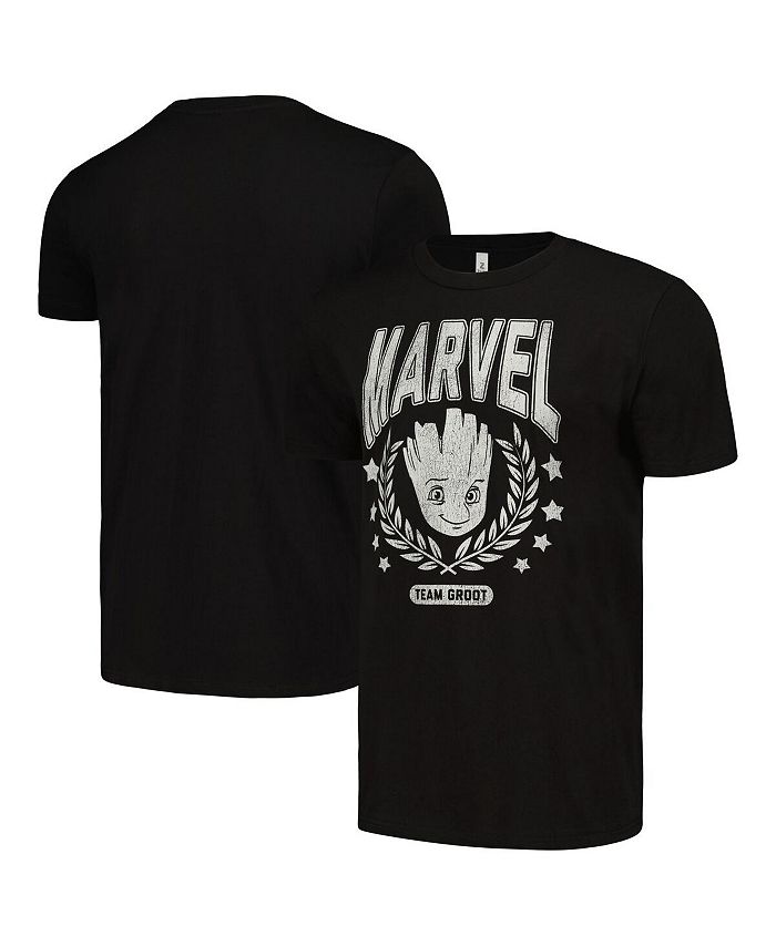 Mad Engine Men's and Women's Black Guardians of the Galaxy Groot ...