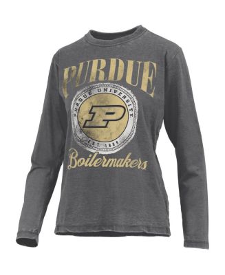 Women's Pressbox Black Distressed Purdue Boilermakers Vintage-Like ...