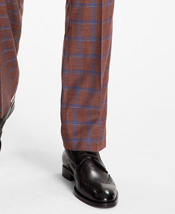 Tayion Collection Men's Classic-Fit Plaid Suit Pants - Macy's