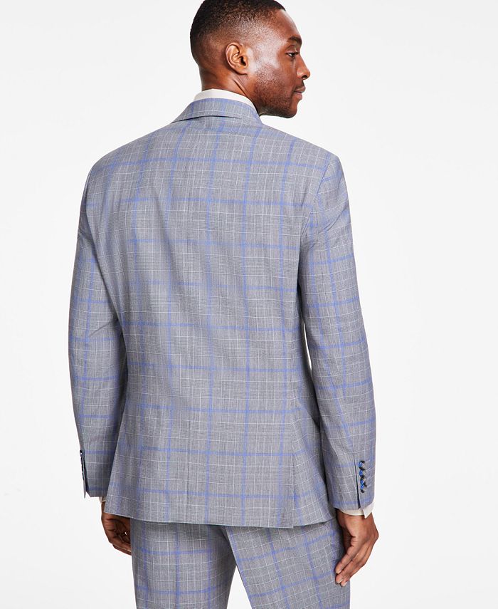 Tayion Collection Men's Classic-Fit Plaid Suit Jacket - Macy's