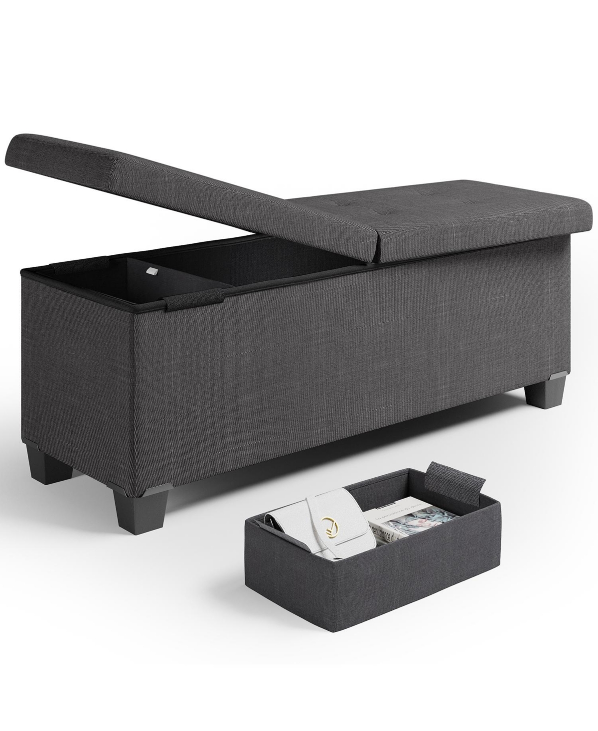 Click here for Nestl 43 Inch Ottoman Storage Bench with Storage B... prices