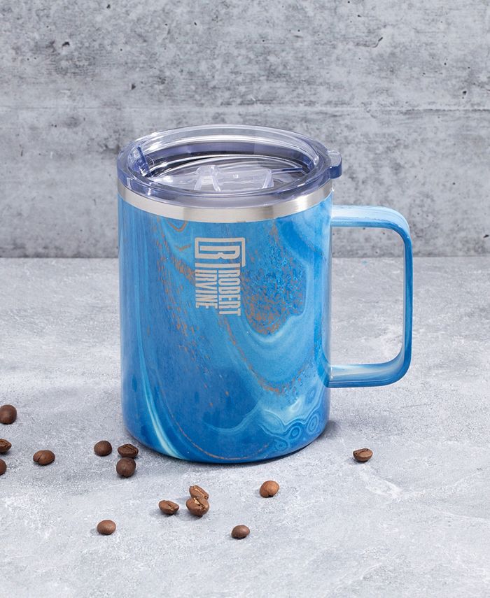 Cambridge Robert Irvine Blue Geode Insulated Coffee Mug, 16 oz - Macy's