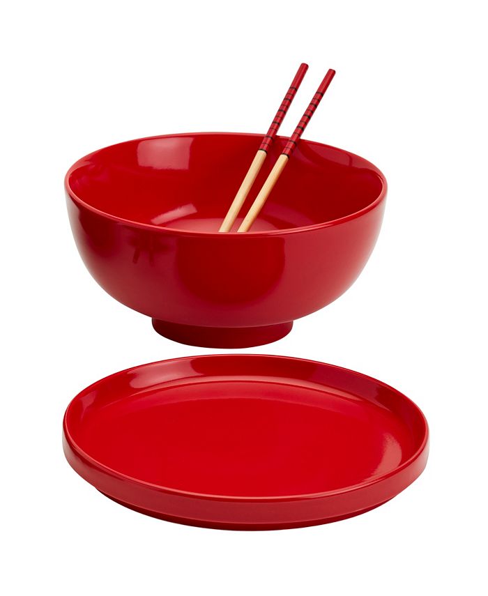INFUSE Asian Ceramic 8 Piece Ramen Bowl Set - Macy's