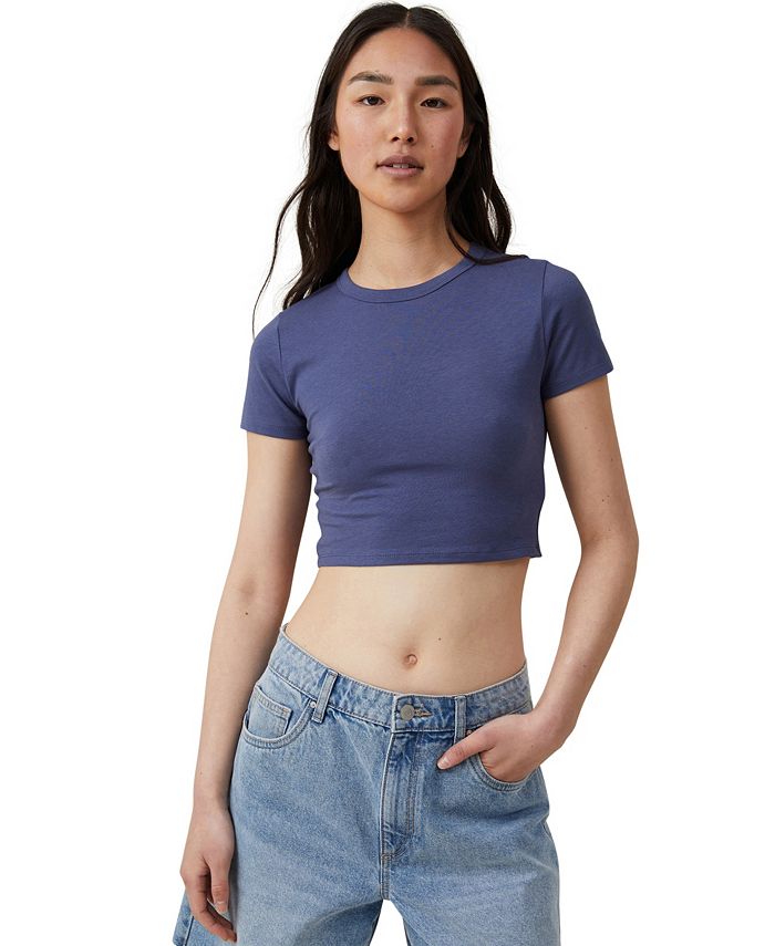 COTTON ON Women's Micro Crop Crew Neck T-shirt - Macy's