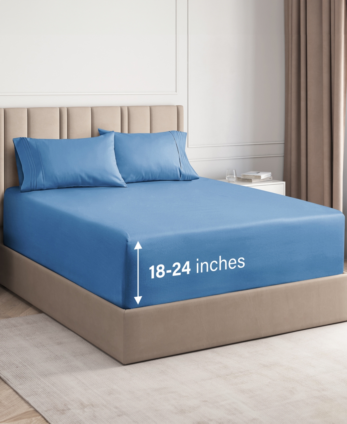 Click here for 4 Piece Extra Deep Pocket Microfiber Sheet Set - F... prices
