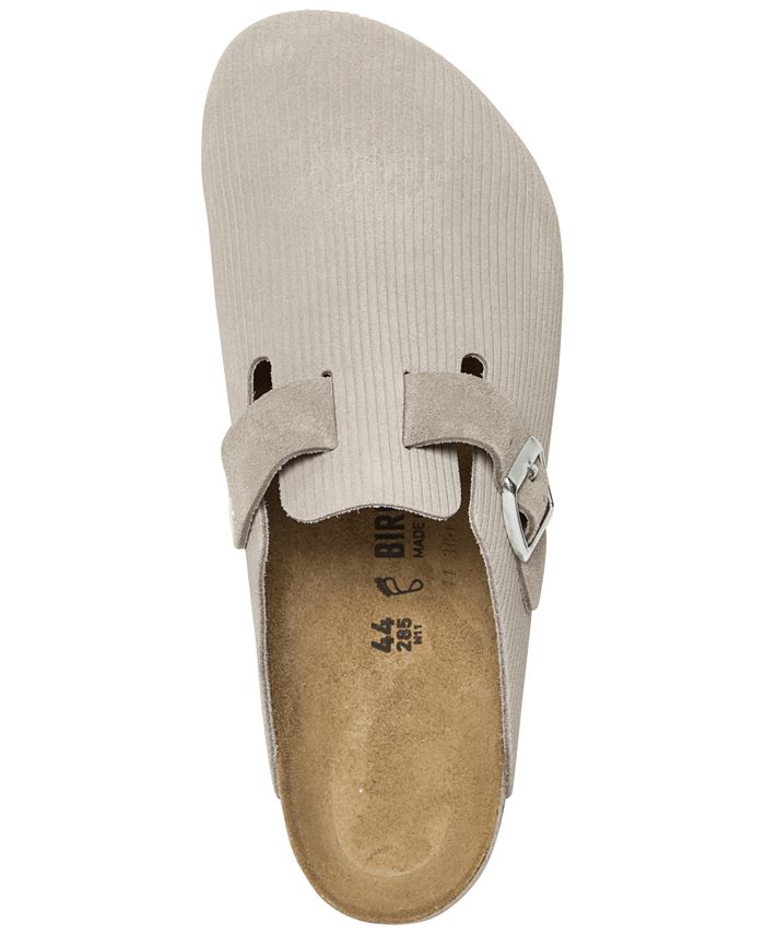 Birkenstock Men's Boston Suede Leather Birko-Flor Clogs from Finish ...