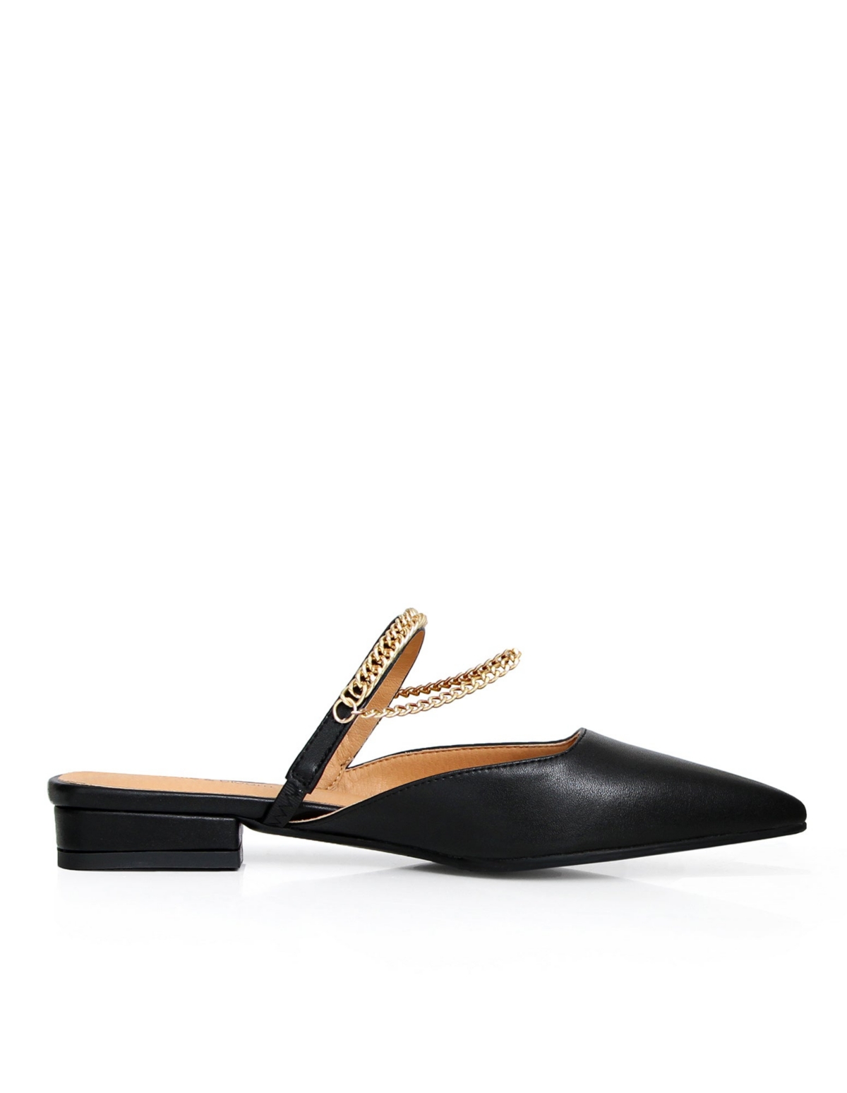 Click here for Belle & Bloom On The Go Leather Flat - Black prices