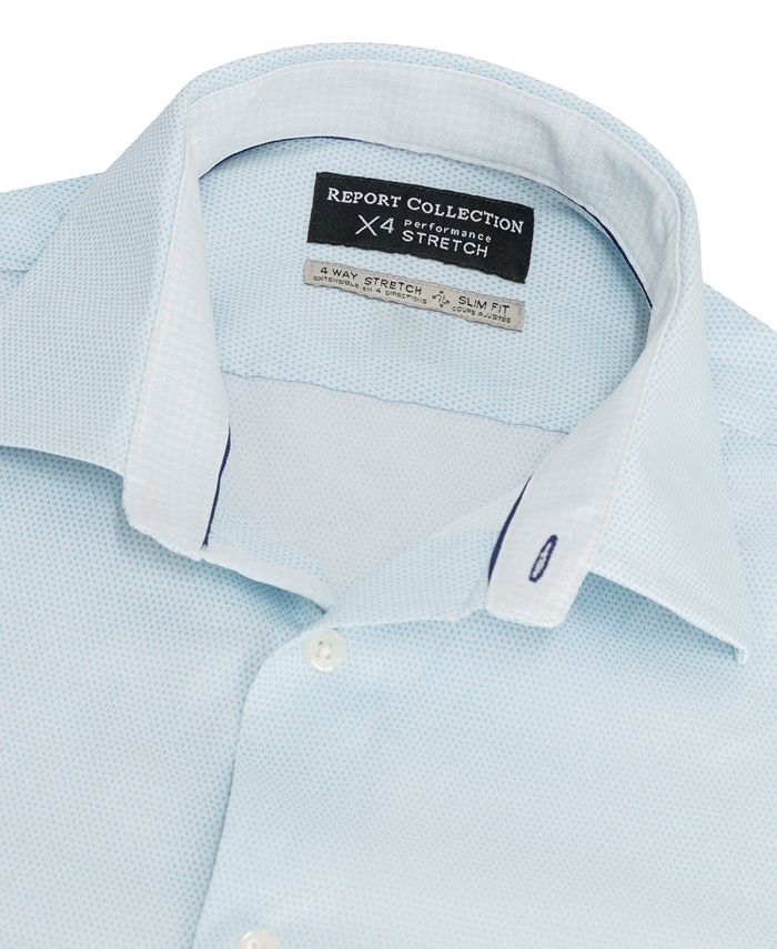 Report Collection Men's Slim-Fit Motif-Print Dress Shirt - Macy's