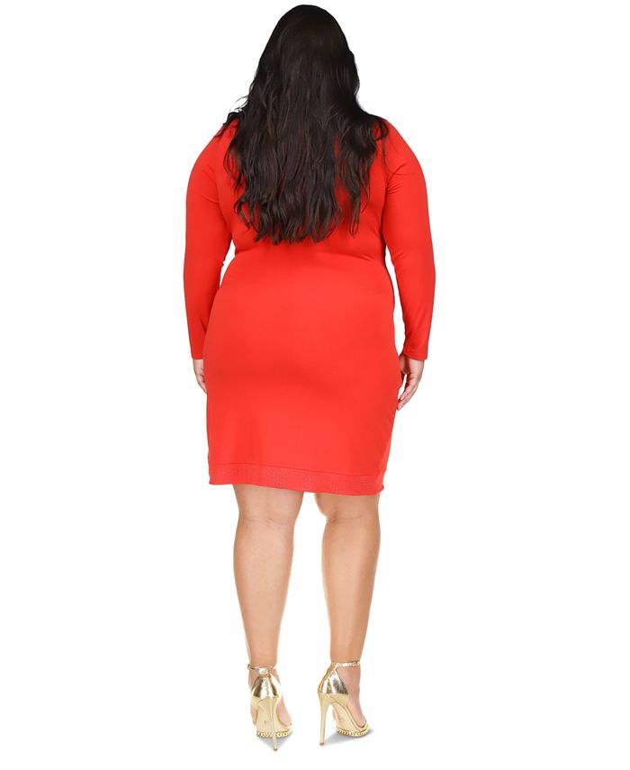 Michael Kors Plus Size Rhinestone-Mini Dress - Macy's
