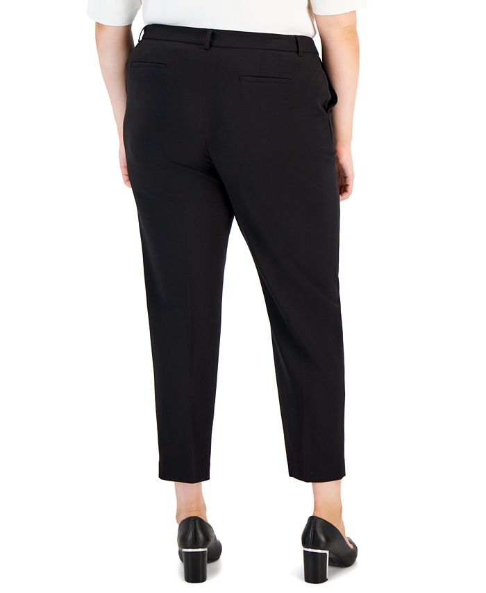 Tahari ASL Plus Size Shannon Mid-Rise Ankle Pants - Macy's