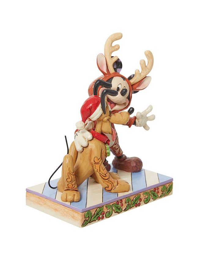 Jim Shore Mickey Reindeer with Pluto Santa - Macy's