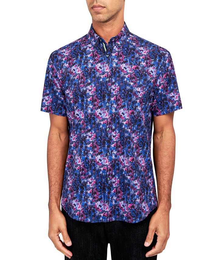 Society Of Threads Mens Regular Fit Non Iron Performance Stretch
