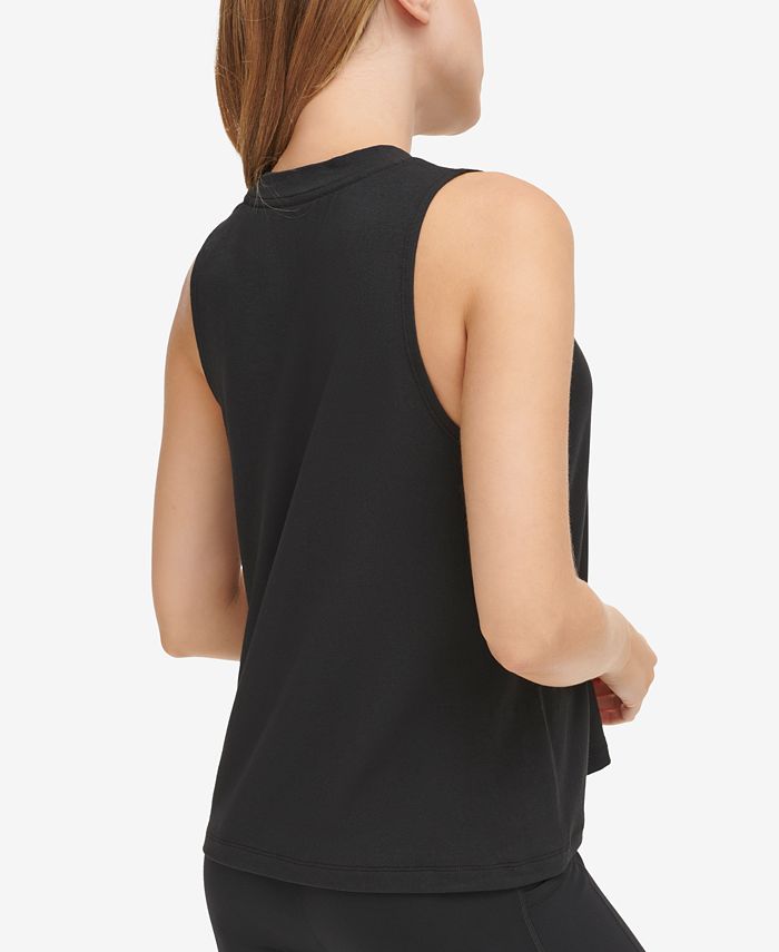 DKNY Women's Satin Logo Tank Top - Macy's