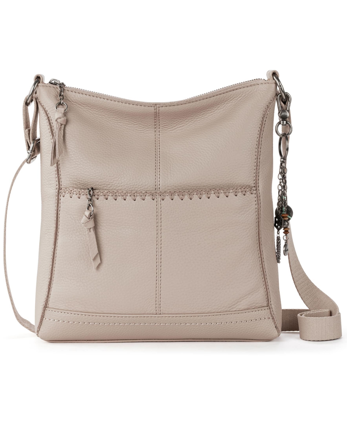 Click here for The Sak Womens Lucia Leather Crossbody Bag - Sand prices