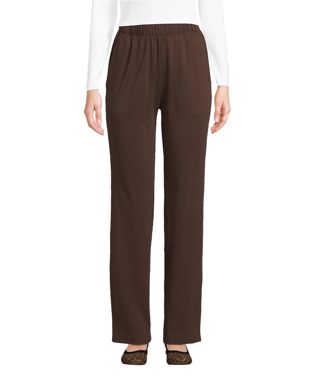 Click here for Lands End Womens Sport Knit High Rise Pants - Rich... prices