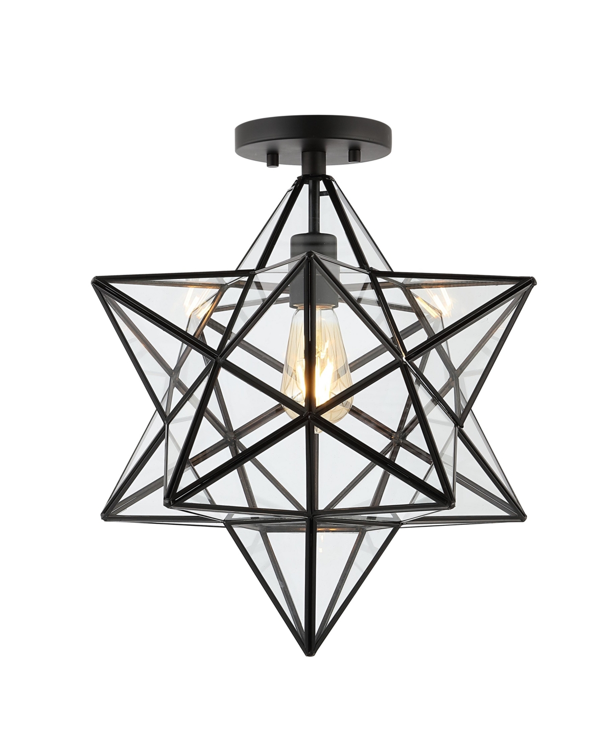 Click here for Jonathan Y Ava Farmhouse Bohemian Iron/Glass Led S... prices