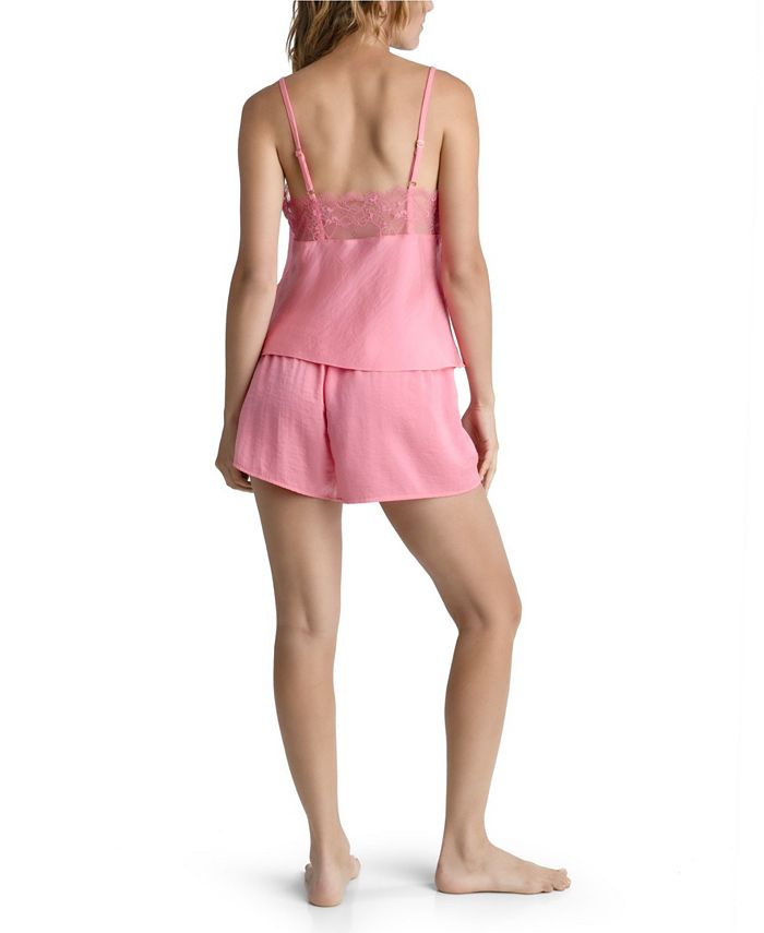 Midnight Bakery Women's Elise Satin Cami-tap 2 Piece Lingerie Set - Macy's
