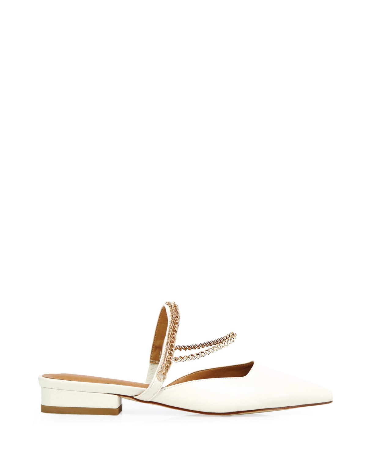 Click here for Belle & Bloom On The Go Leather Flat - Cream prices