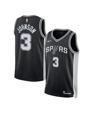 Men's and Women's Nike Keldon Johnson Black San Antonio Spurs Swingman ...