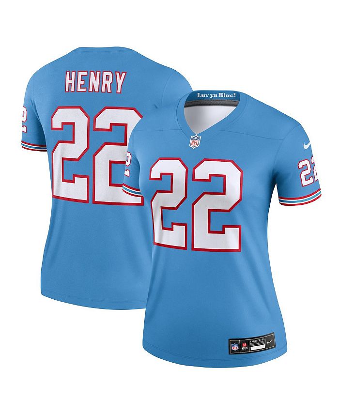 Nike Women's Derrick Henry Light Blue Tennessee Titans Oilers Throwback ...