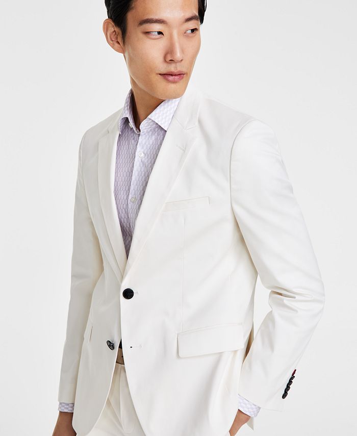 HUGO Hugo Boss Men's Modern Fit White Superflex Suit Jacket - Macy's