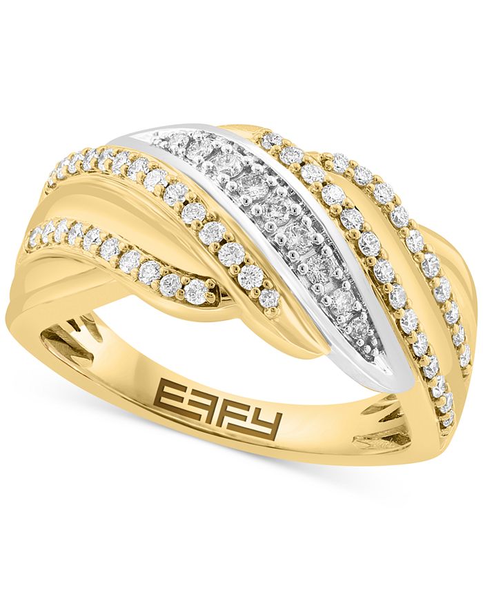 EFFY Collection EFFY® Diamond Multi-Row Swirl Ring (3/8 ct. t.w.) in ...