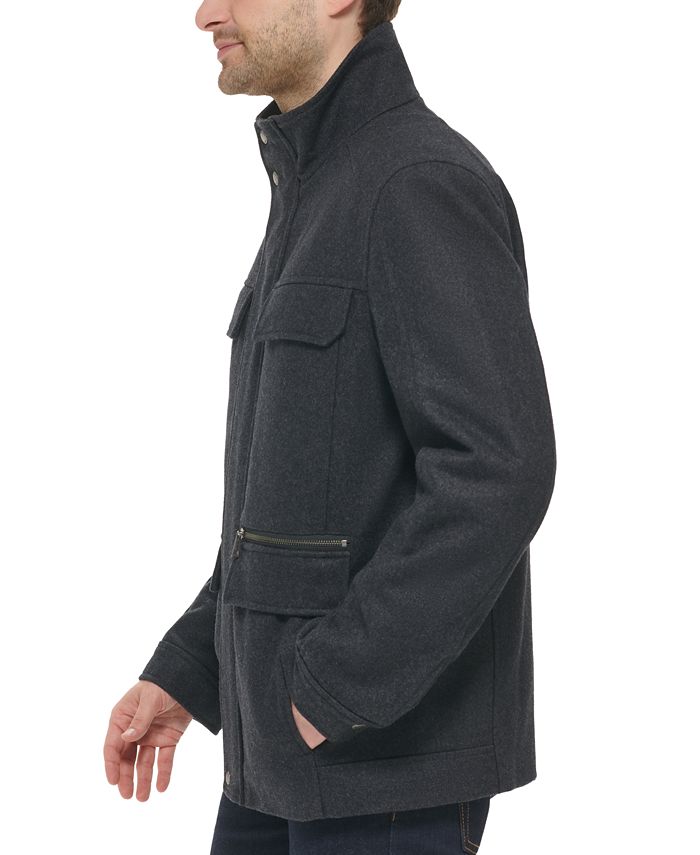 Cole Haan Men's Melton Wool Multi-Pocket Field Coat - Macy's
