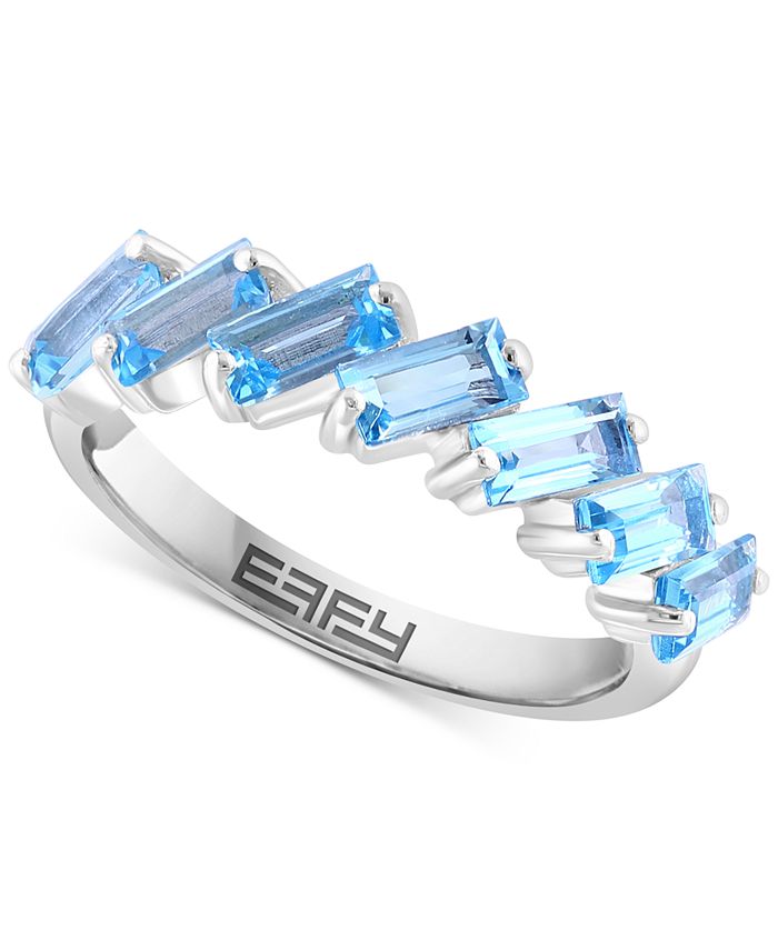 EFFY Collection EFFY® Blue Topaz Emerald-Cut Statement Ring (2 ct. t.w ...