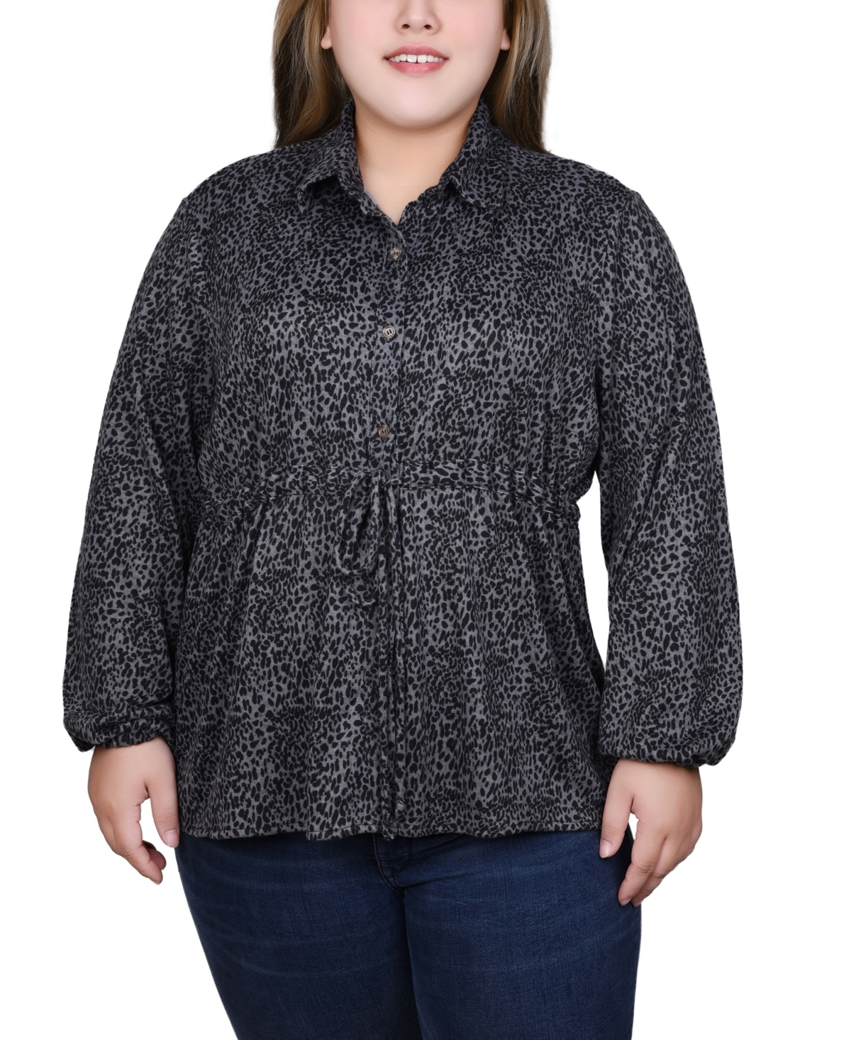 Click here for Ny Collection Plus Size Long Dolman Sleeve Drawstr... prices