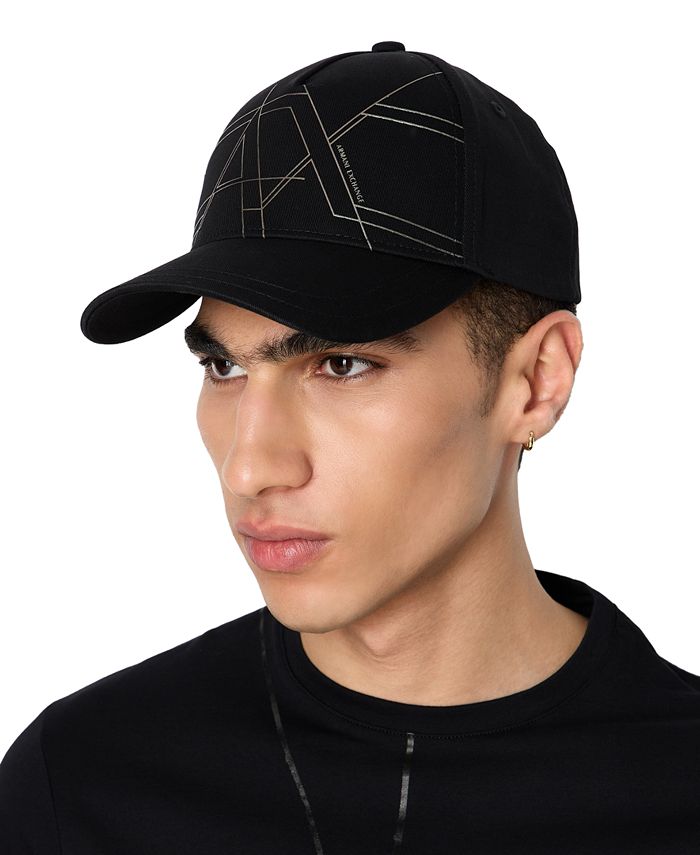 A|X Armani Exchange Men's Cotton Lines A|X Logo Baseball Hat - Macy's
