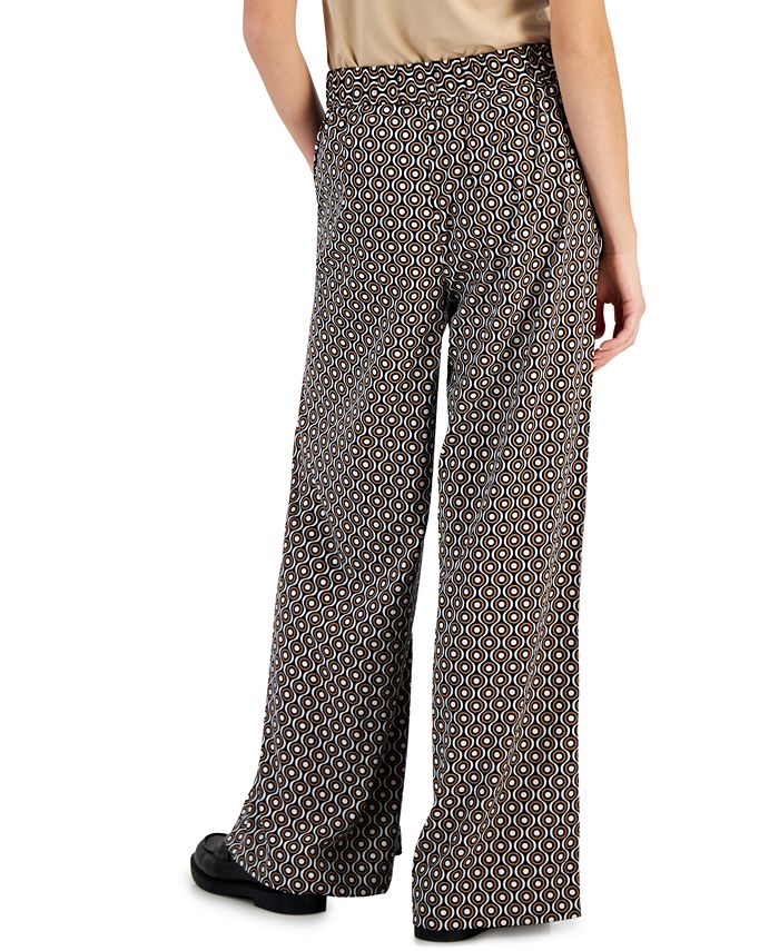 Tommy Hilfiger Women's Wide-Leg Printed Pants - Macy's