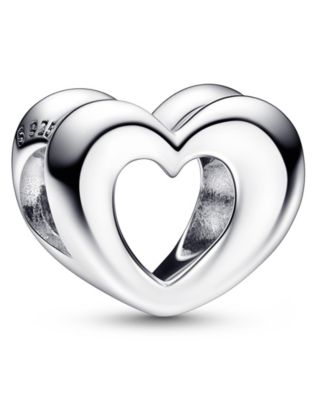 Pandora Sterling Silver Radiant Open Heart Charm - Macy's
