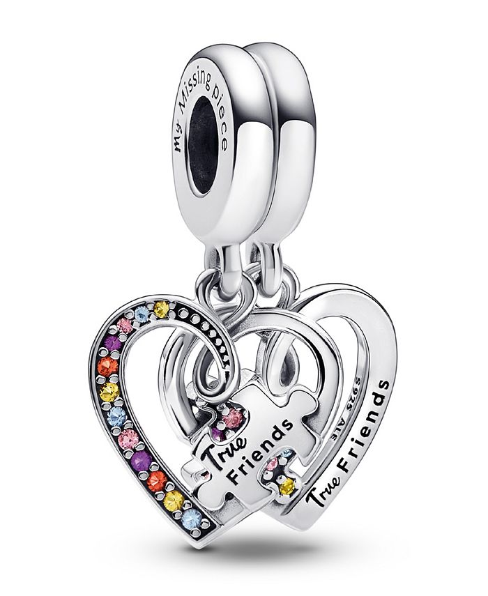 Pandora Mixed Stone Puzzle Piece Hearts Splitable Friendship Dangle ...