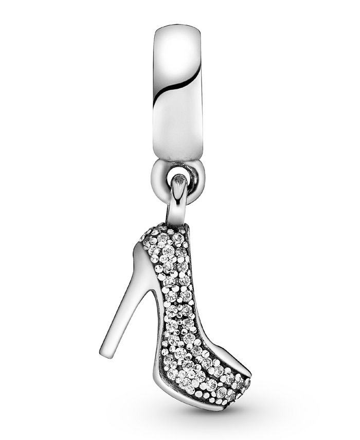 Pandora Cubic Zirconia Pave Stiletto Shoe Dangle Charm - Macy's