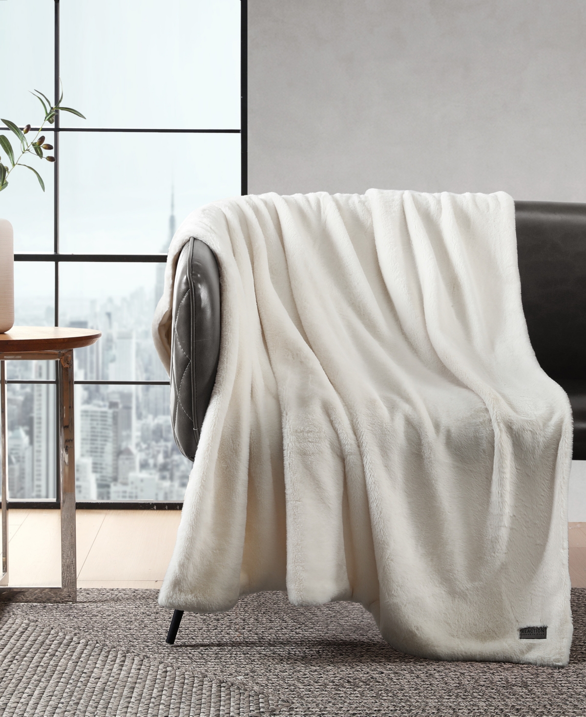 Click here for Closeout! Kenneth Cole Reaction Solid Faux Fur Thr... prices