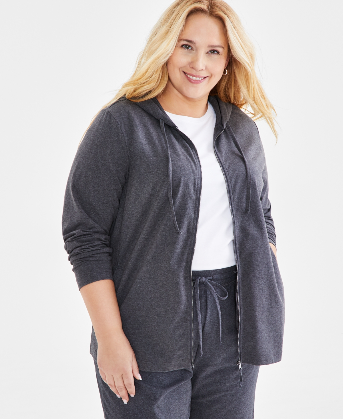 Click here for Style & Co Plus Size Zip-Up Hooded Sweatshirt  Exc... prices