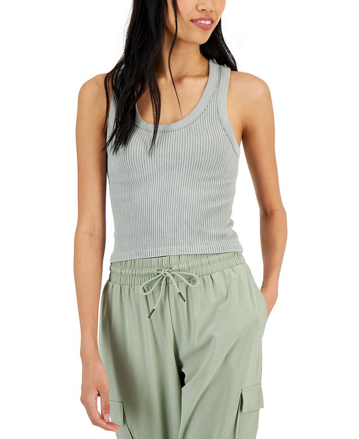 Hippie Rose Juniors' Mineral Wash Seamless Ribbed Tank - Macy's