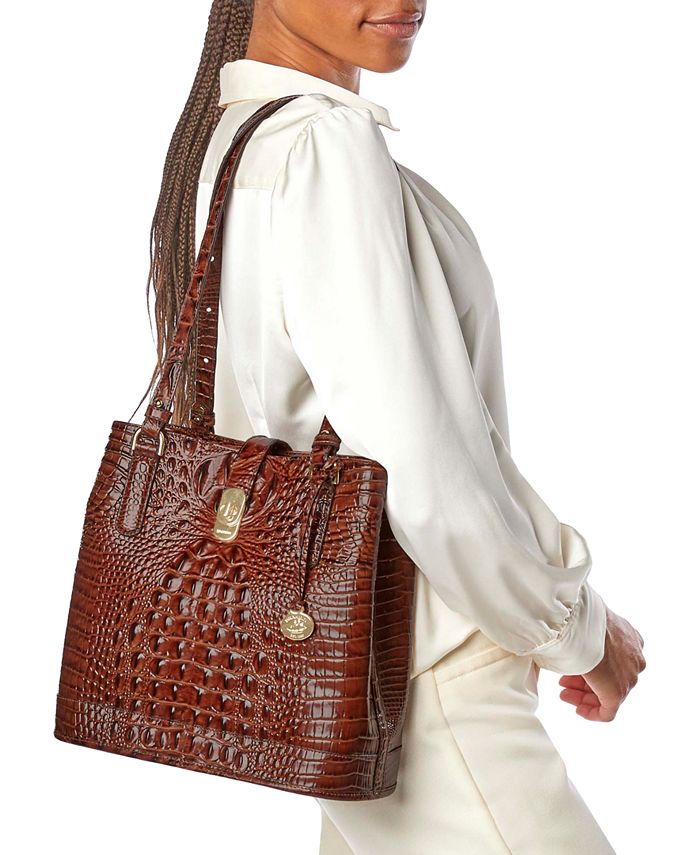 Brahmin Fiora Mansouri Medium Embossed Leather Bucket Bag - Macy's