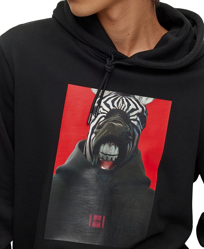 Hugo Boss Men's Debras Zebra Grill Graphic Hoodie - Macy's