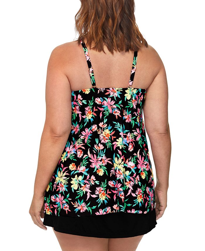Island Escape Plus Size Leilani Cape Town Tankini Top & Swim Skirt ...